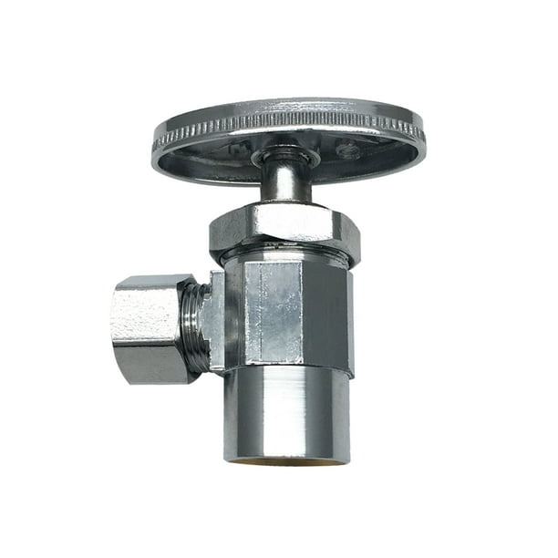 THEWORKS® Multi-Turn Angle Stop Valve, 1/2" SWT x 3/8" O.D. Compression ...