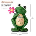 Alpine Corporation 12" x 9" x 18" Polyresin Lighted Welcome Frog Garden ...
