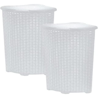Superio 50L Large Lace Plastic Laundry Hamper with Lid - Brown (3 Pack ...
