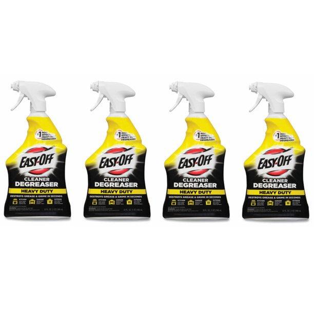 Easy-Off Cleaner Degreaser Heavy Duty Spray, 32 Fl. Oz. - Pack of 4 ...