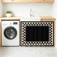 Black Square Cabinet Curtains for Kitchen 28"W x 35"L, Graphic Retro ...