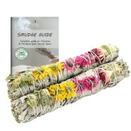 3 Pack Mixed White Sage and Blue Sage Smudge Sticks | Grown in California Smudge Bundles with ...