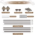 Bronze Double Curtain Rod 72 to 144 Inches (6-12ft), 1 Inch Telescoping ...