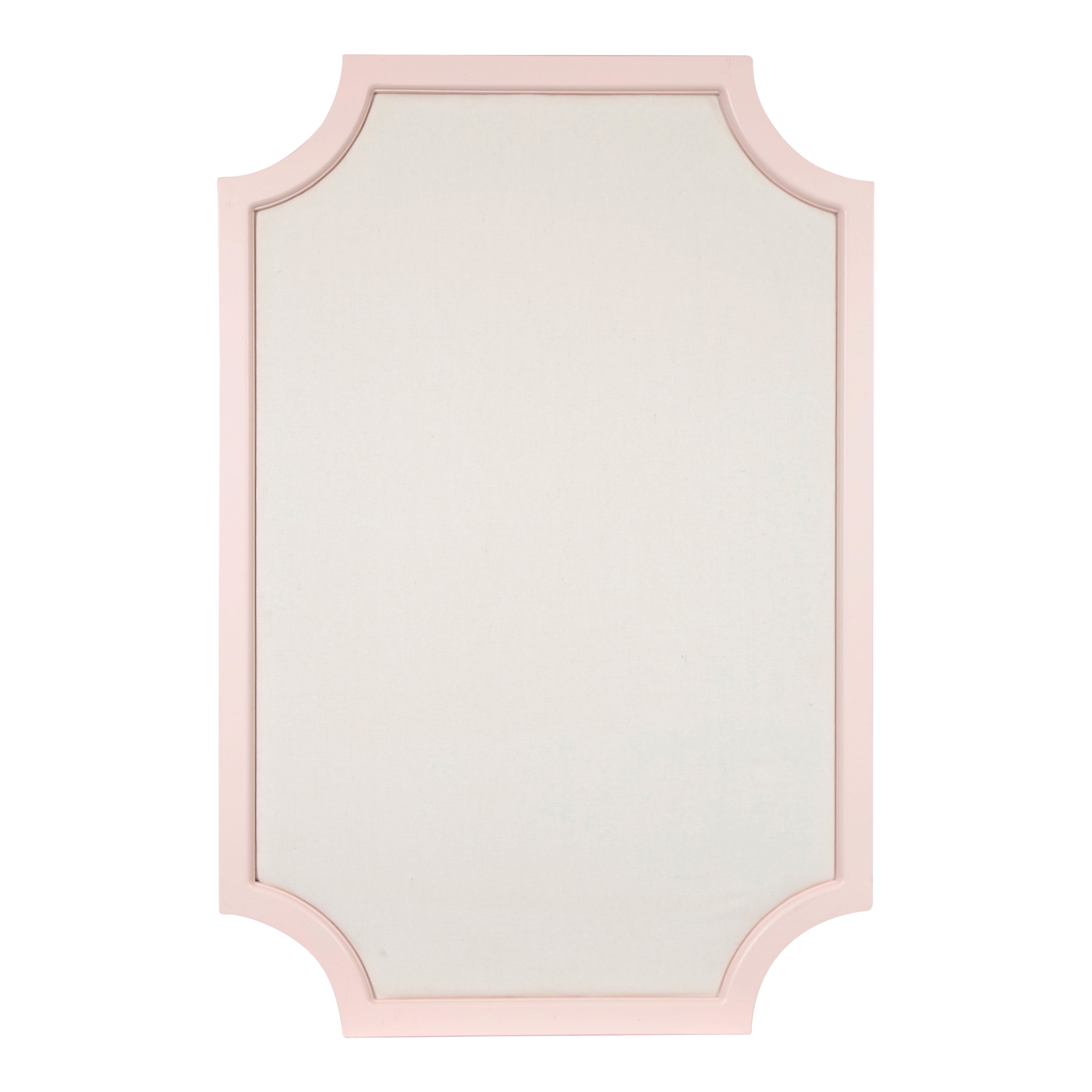 Kate and Laurel Hogan Wood Framed Fabric Pinboard with Scallop Corners ...