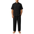 Ceisia Men Chinese Style Linen Tang Suit Set Short Sleeve Frog Button ...