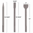 3 pc. SDS-Max Shank Chisel Set with Point, Flat & Scaling Chisel ...