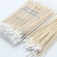 200Pcs 6-Inch Wooden Handle Single-Head Q-Tips Cotton Swabs, Stick ...