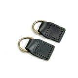 2.5" byhands D-Ring with 100% Genuine Leather Tab Attachment, Black (18 ...