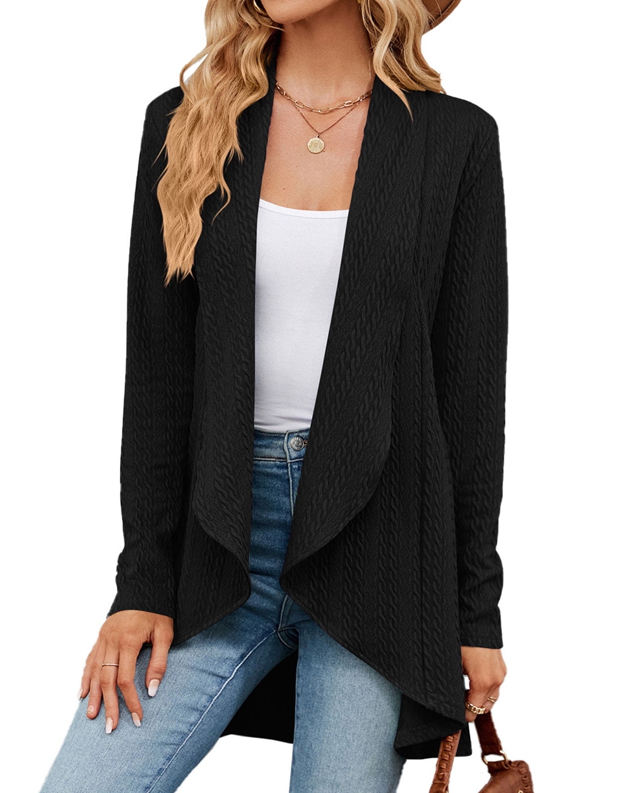Cardigan for Women Long Sleeve Casual Lightweight Kimono Cardigans ...