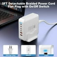 SHIQI-USB C Fast Charger Block, 120W 6-Port Charging Station GaN Hub ...