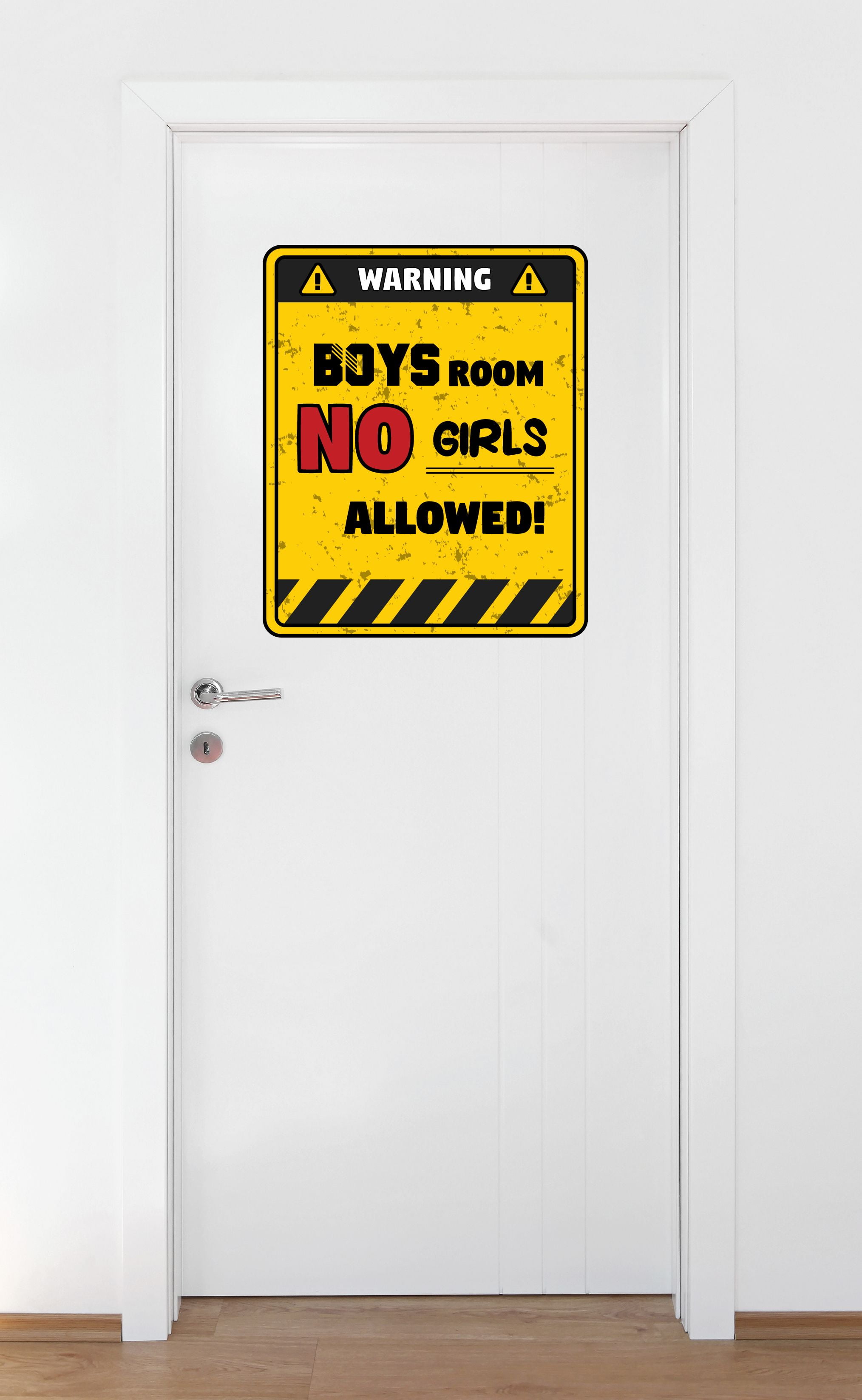 Signs Wall Decal No Girls Allowed Funny Signboard Bedroom Wall Decal ...
