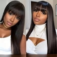 220% Density Natural Color 3x1 Middle Part Lace Wig Straight Human Hair ...