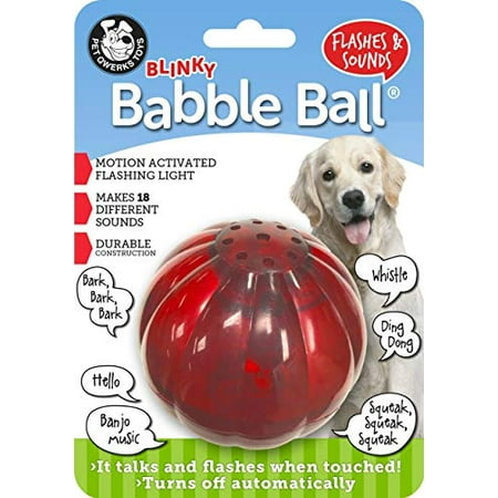 Pet Qwerks Blinky Babble Ball Interactive Dog Toys - Flashing Motion ...