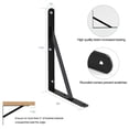 20 Pack L11 X H 8" Black Heavy Duty Shbrackets With Screws Metal ...