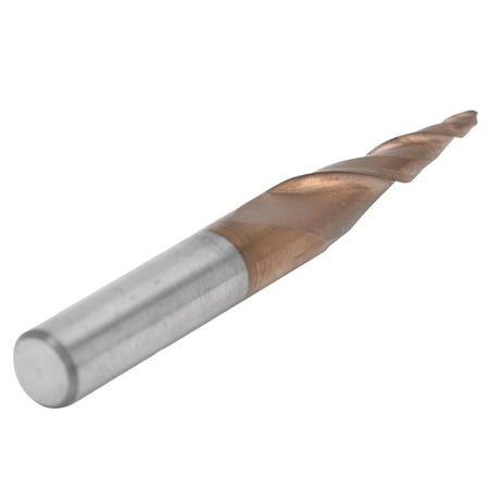Spiral Ballnose Cutter, Tungsten Steel Coated Milling Cutter Conical R0 ...