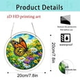 20cm Round Acrylic Hanging Ornament With Metal Chain Stained Glass ...