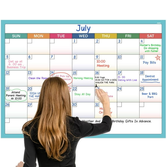 Wallmates Self-Adhesive Dry Erase Weekly Planning Surfaces, 18 X 24 ...