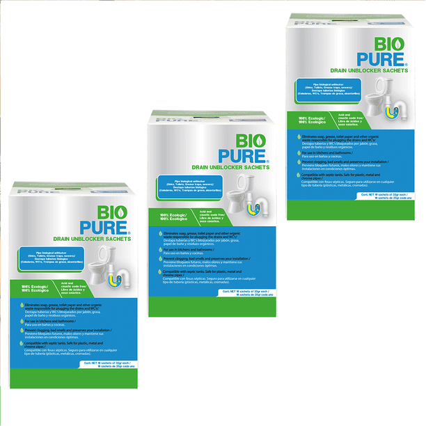 Drain Unblocker Sachets - Destapacaños - Destapa tuberías biológico y ...