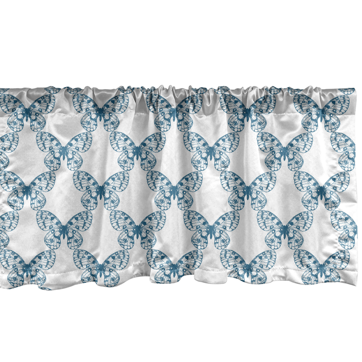 Moth Window Valance Pack of 2, Butterflies Forming Geometric ...