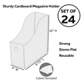 Evelots 24 Pack Magazine File Holder Organizer-4 Inch Wide-White-With ...