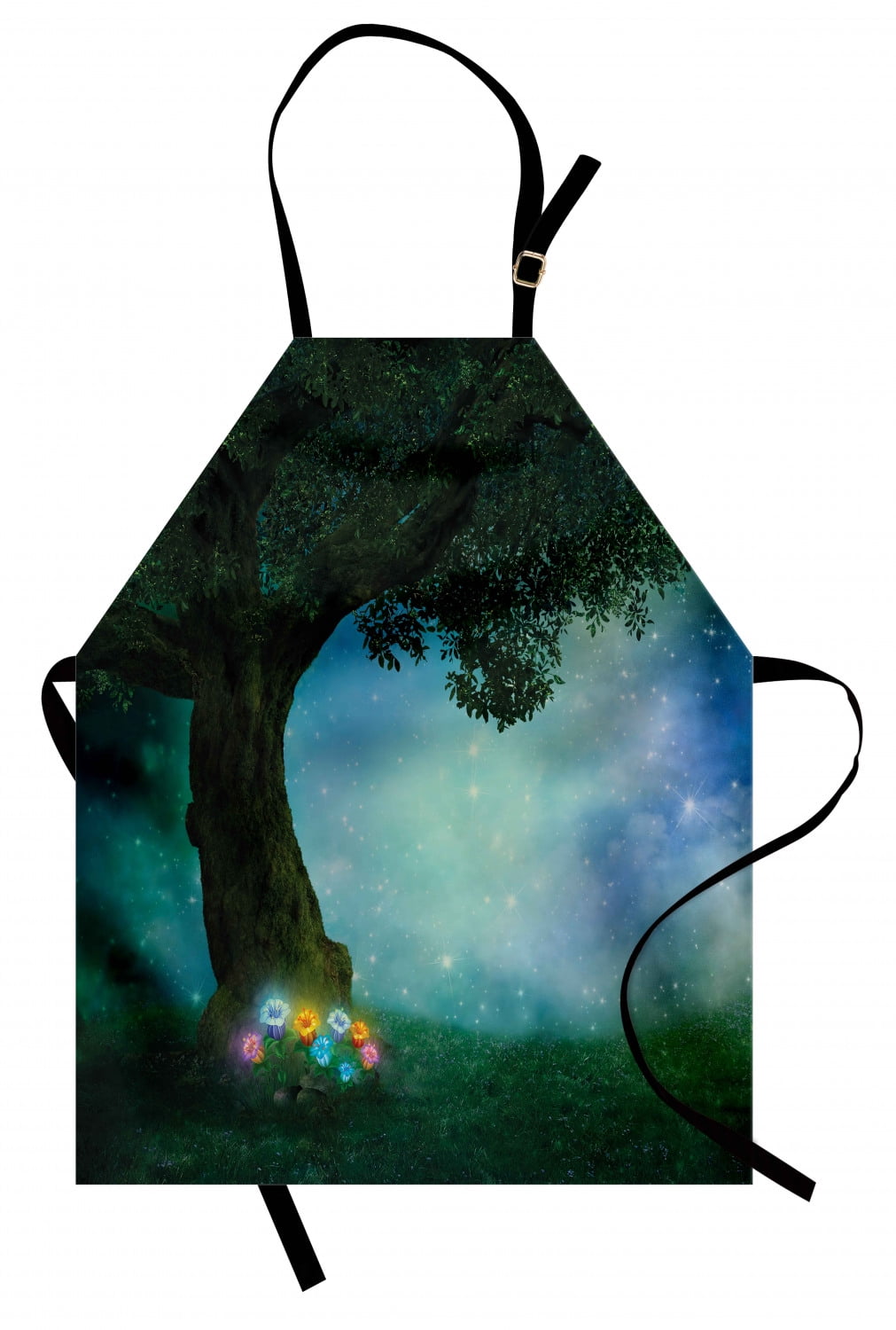 Forest Apron Fairytale Little Red Riding Hood Forest at Night with ...