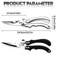 1PC 9.57-Inch Heavy Duty Poultry Shears, Spring Loaded Kitchen Scissors ...