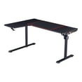 Devan Steel L-Shaped Gaming Desk with USB Ports, Black - Walmart.com