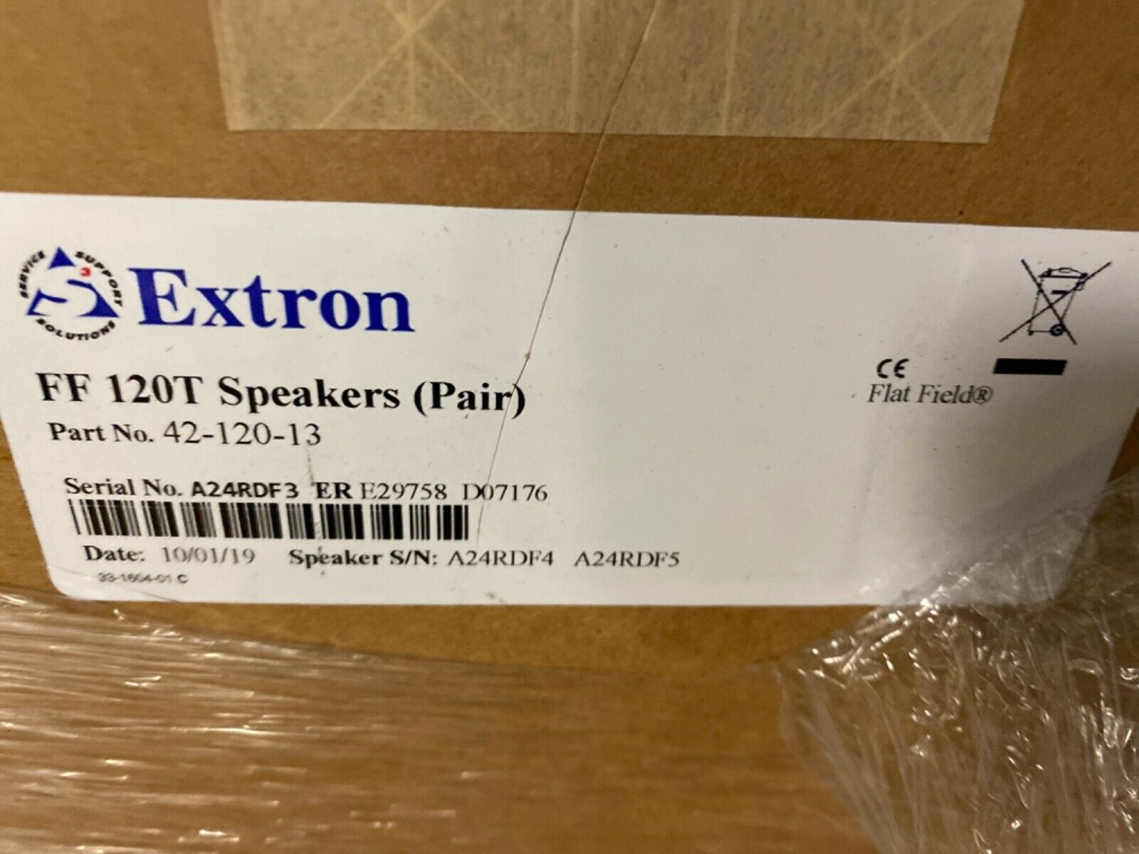 NEW PAIR 42-120-13 EXTRON FF 120T FLAT FIELD SPEAKER WITH 1'X2' CEILING ...