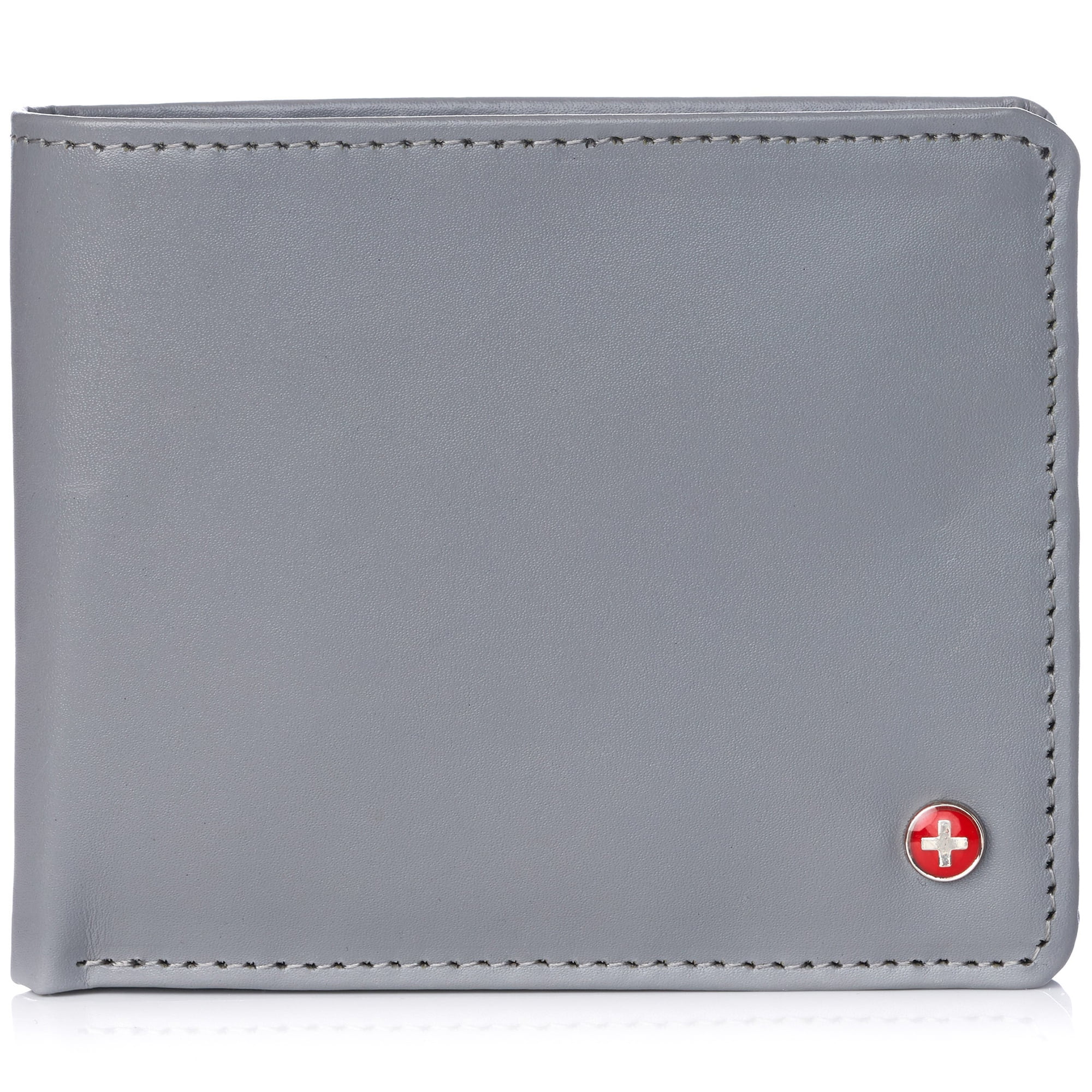 Alpine Swiss RFID Mens Wallet Deluxe Capacity Passcase Bifold Two Bill ...
