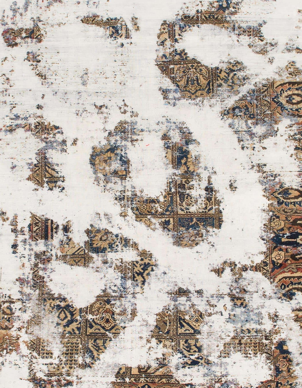 Ahgly Company Machine Washable Indoor Rectangle Abstract Ash White ...