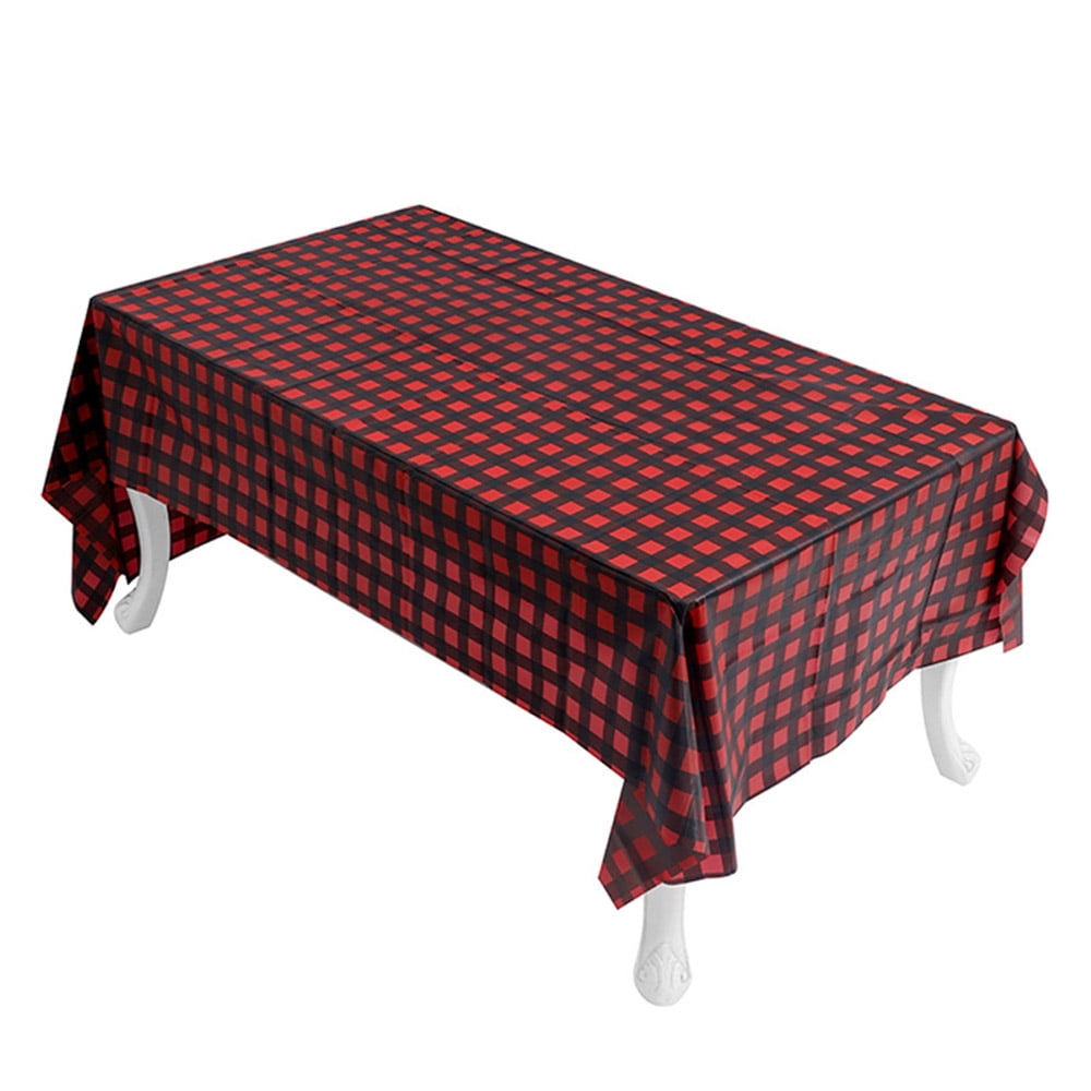 3Pack Checkered Tablecloth Disposable Plastic Party Picnic Tablecloth ...