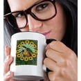 3drose, Terrapin and Black Eyed Susan Flowers Art Nouveau, 15oz Two ...