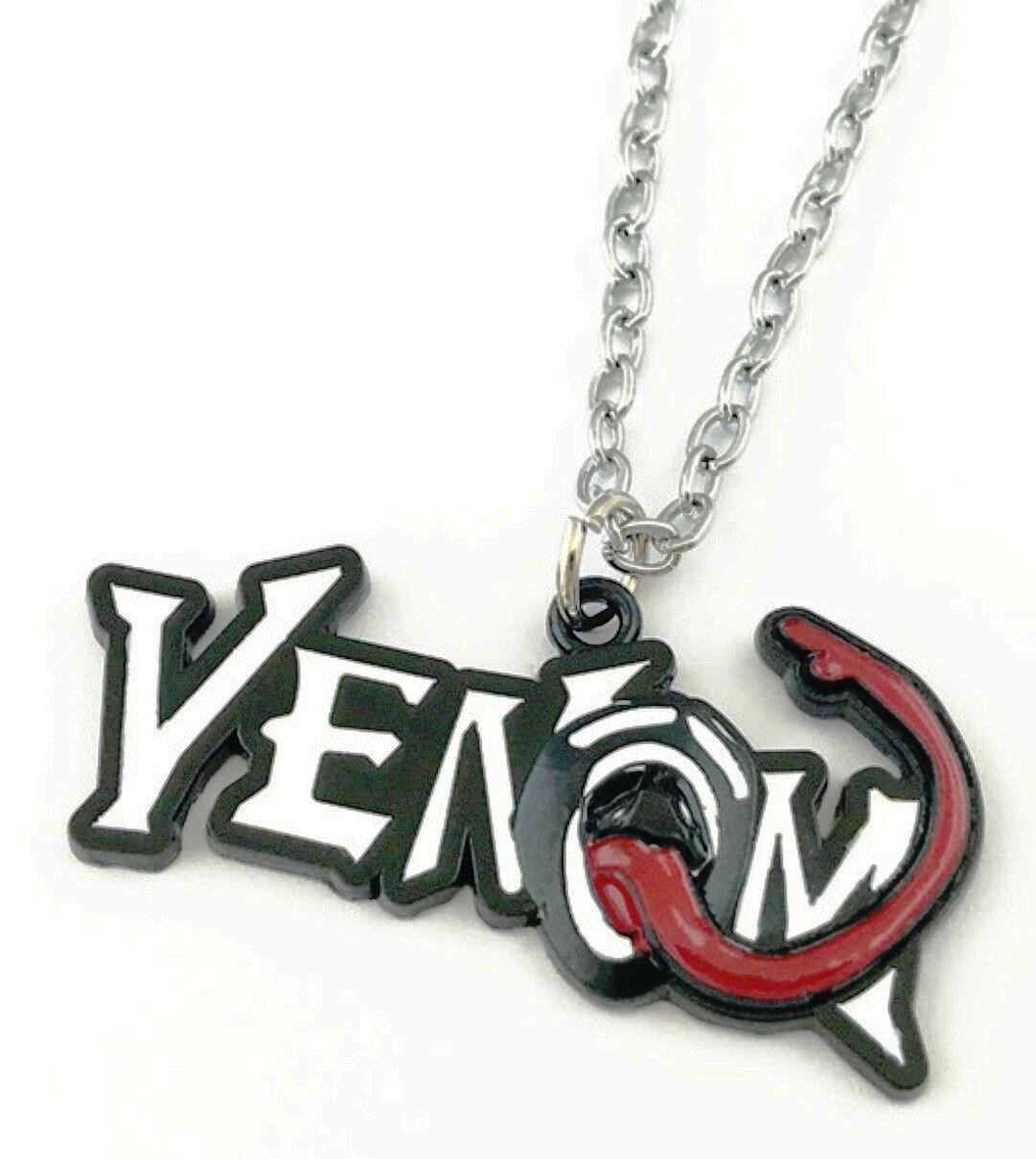Spiderman's Venom Name Logo Enamel Metal Pendant Necklace - Walmart.com