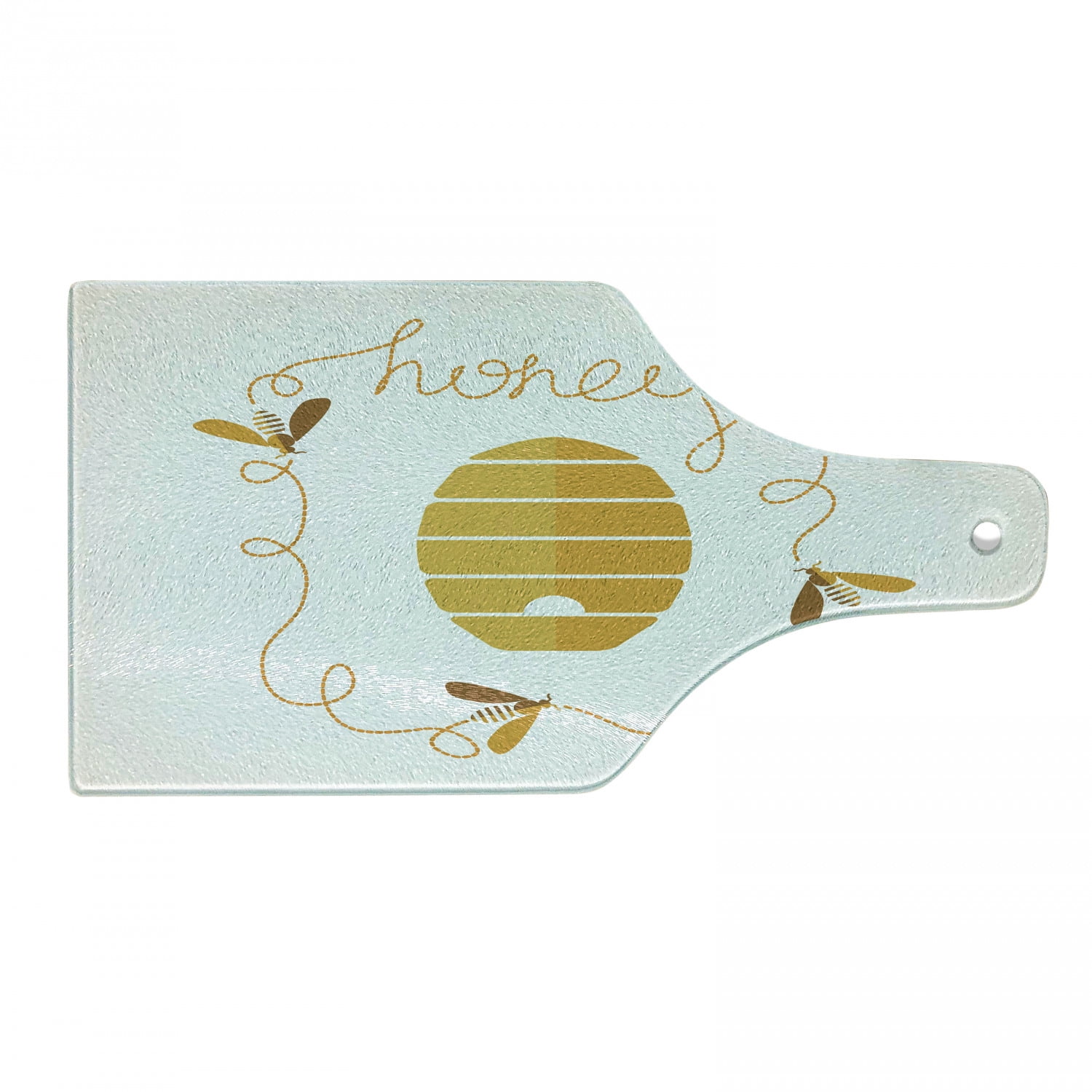 Honeycomb Cutting Board, Hive Design with Dashed Lines and Bees and ...