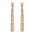Brilliance Fine Jewelry Women’s 14K Yellow Gold Bamboo Hoop Earrings ...