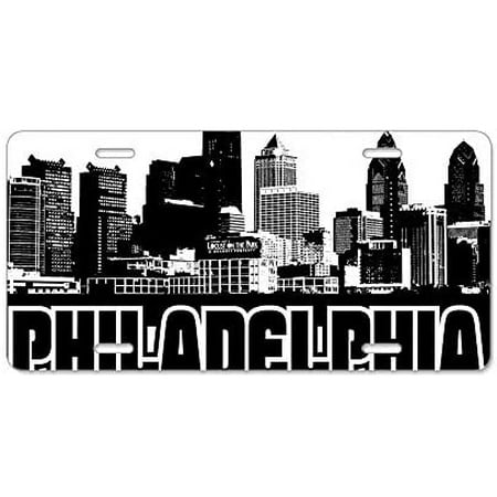Fengyuee0 Philadelphia Skyline - Aluminum License Plate,Front License ...