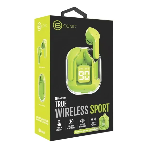 Audífonos Inalámbricos True Wireless Sport Biconic Verde | Walmart en línea