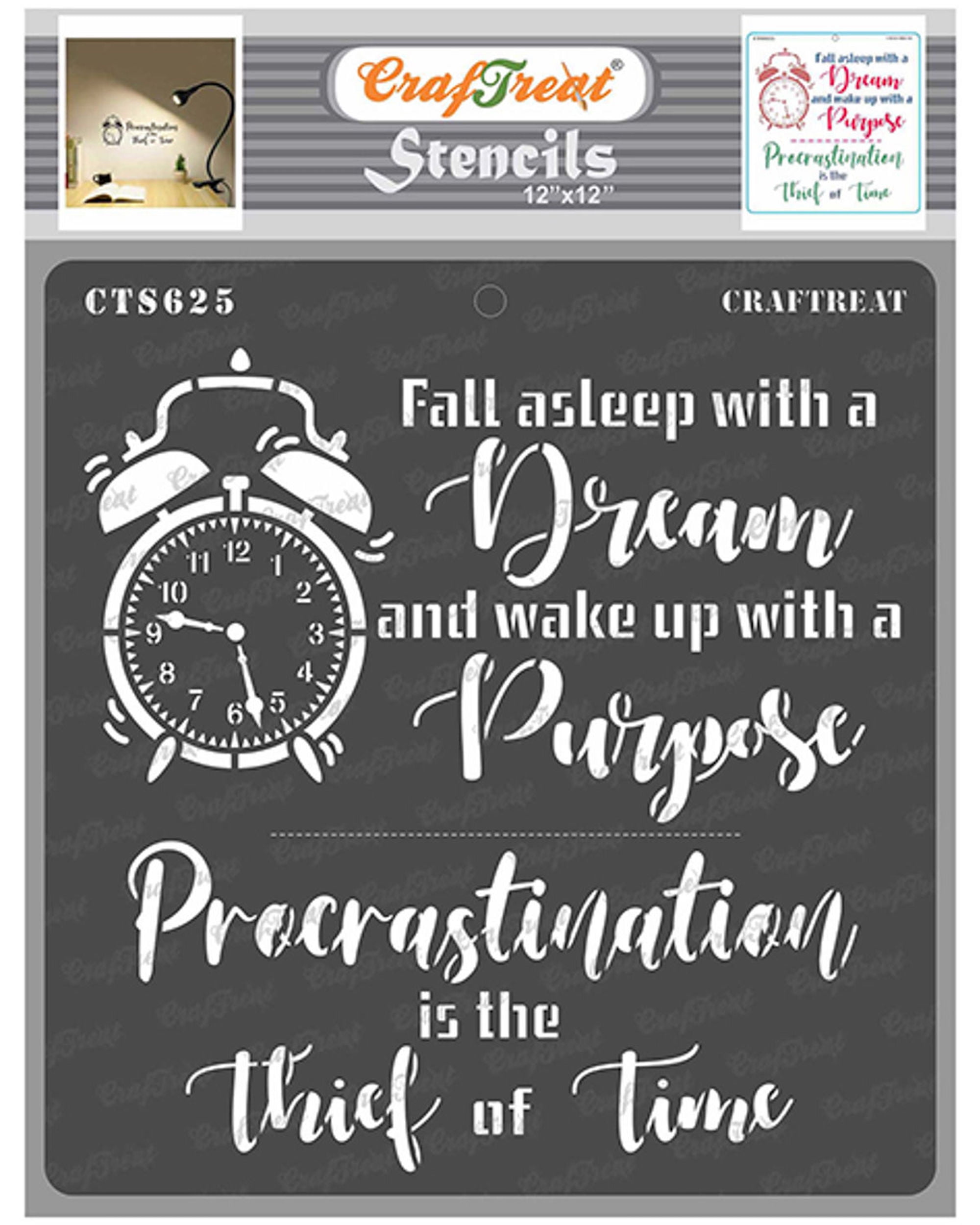 CrafTreat Purpose of life Stencil for Painting and Crafting - 12"x12 ...