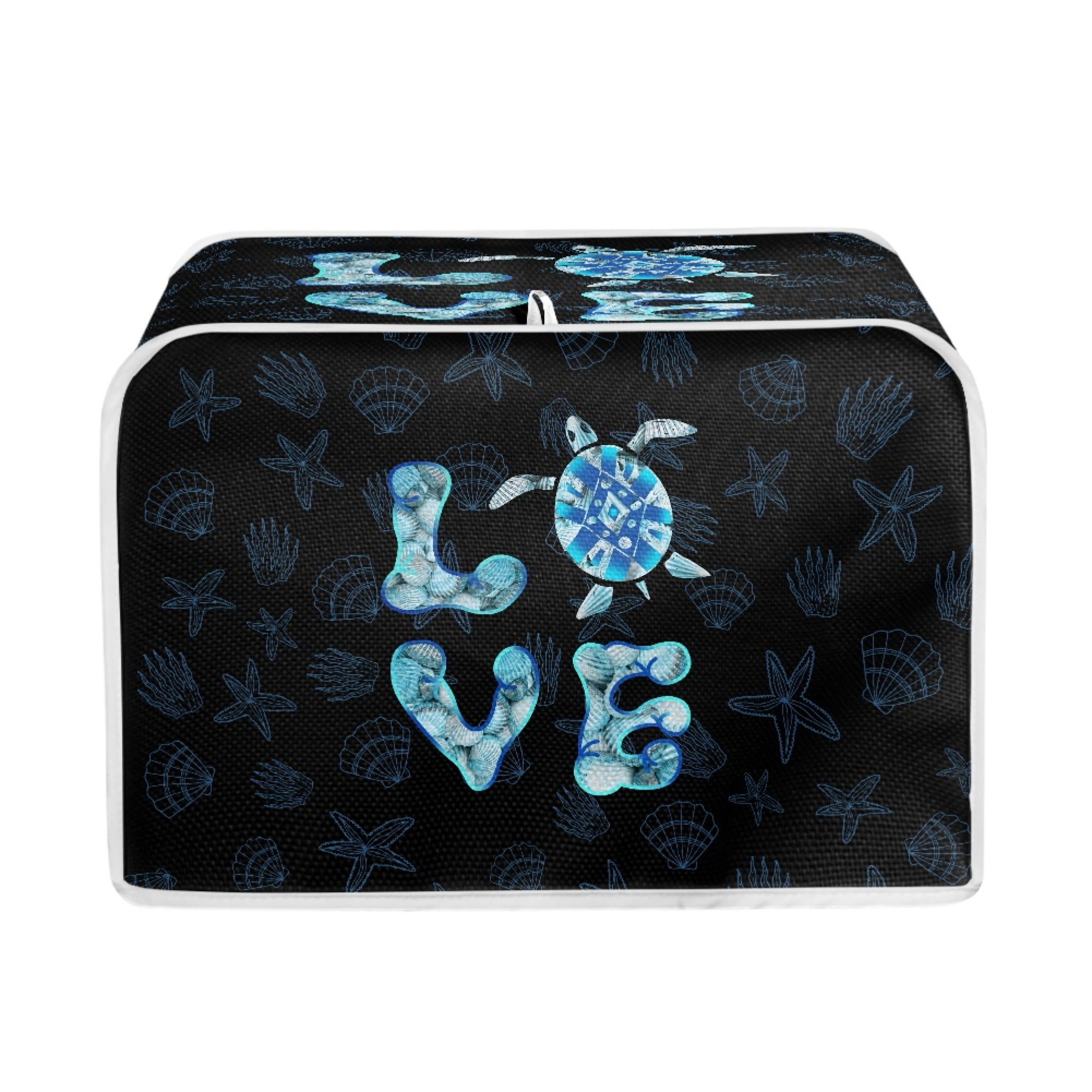 NETILGEN Abstract Love Sign Sea Turtle Design Pattern Toaster Covers 4 ...