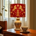 Horse Linen Drum Lampshades Golden Horses Lanterns Red Cloud Pagoda 13 ...