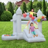 Eypye White Bounce House with Blower 9ftL×9ftW×7ftH Wedding Inflatable ...