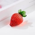 Realistic Crystal Strawberry Craft Figurine Glass Fruit Collectible ...