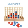 Wooden Connect 4 in A Row Strategy Board Game Set with Storage Box for ...