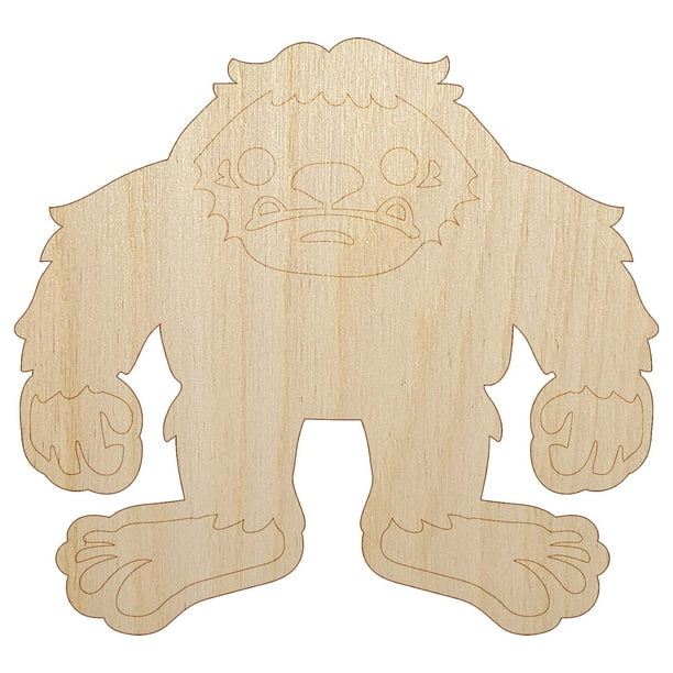 Bigfoot Sasquatch Cryptozoology Wood Shape Unfinished Piece Cutout ...
