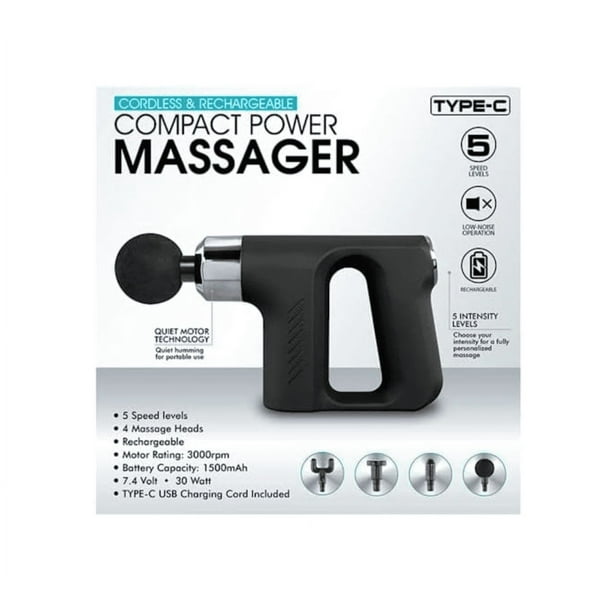 Compact Black Percussion Massager (NV-07021) - Walmart.ca