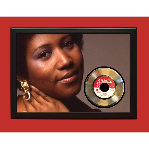 Aretha Franklin Respect Poster Art Wood Framed 45 Gold Record Display
