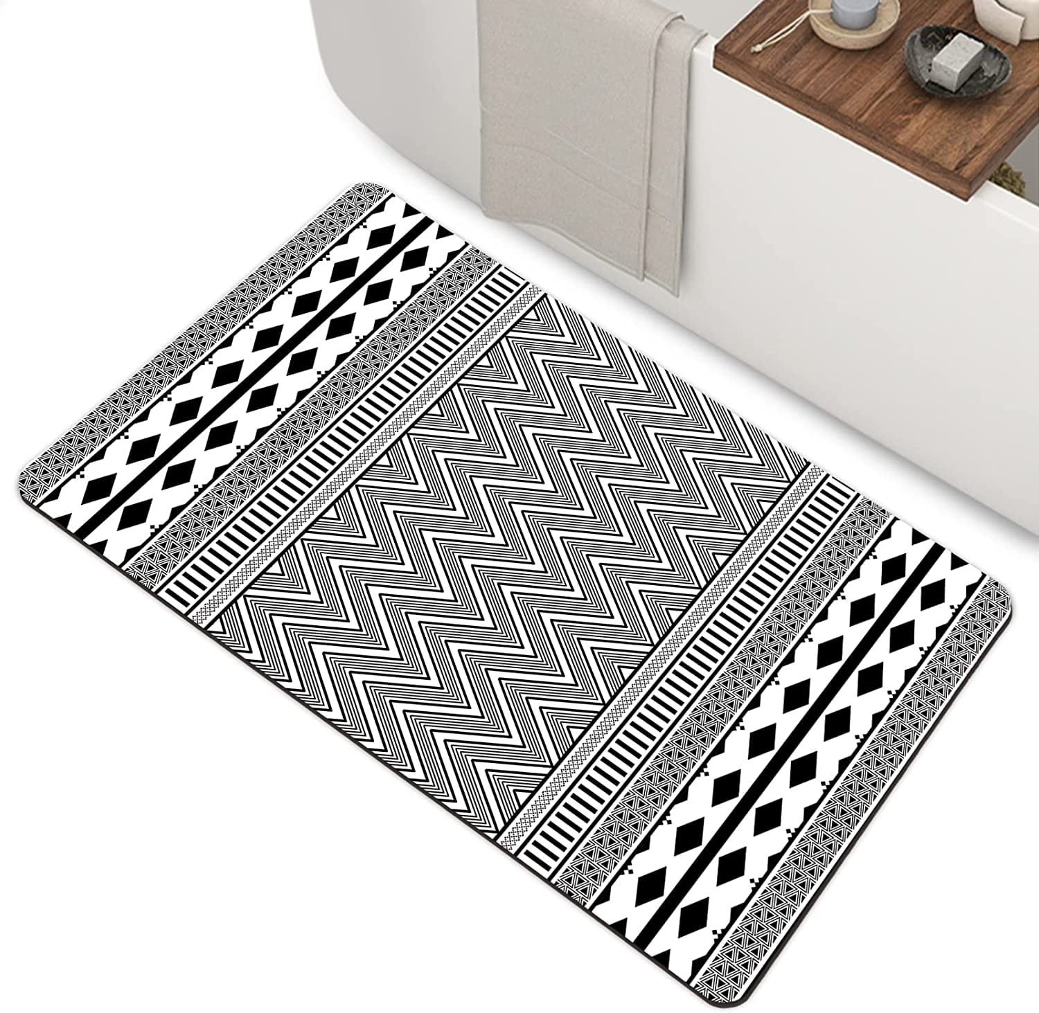 Boho Bath Mat for Bathroom Bathtub - Walmart.com