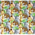 1 Fat Quarter - Jungle Babies Baby Animals Packed Patty Reed Cotton ...