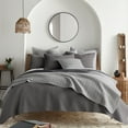 Levtex Home - Mills Waffle - Full/Queen Quilt Set - Charcoal Cotton ...