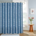 Bathroom Shower Curtain Abstract Stripes Leafy Vine Lines Waterproof ...